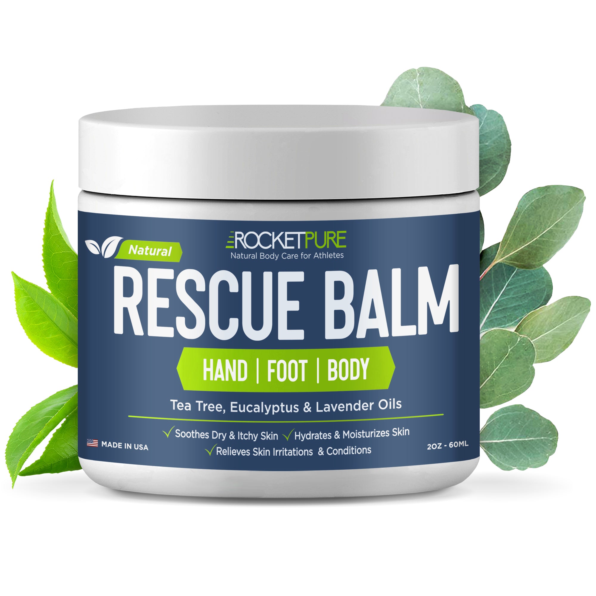 Natural Foot, Hand & Body Rescue Balm - Tea Tree – Rocket Pure
