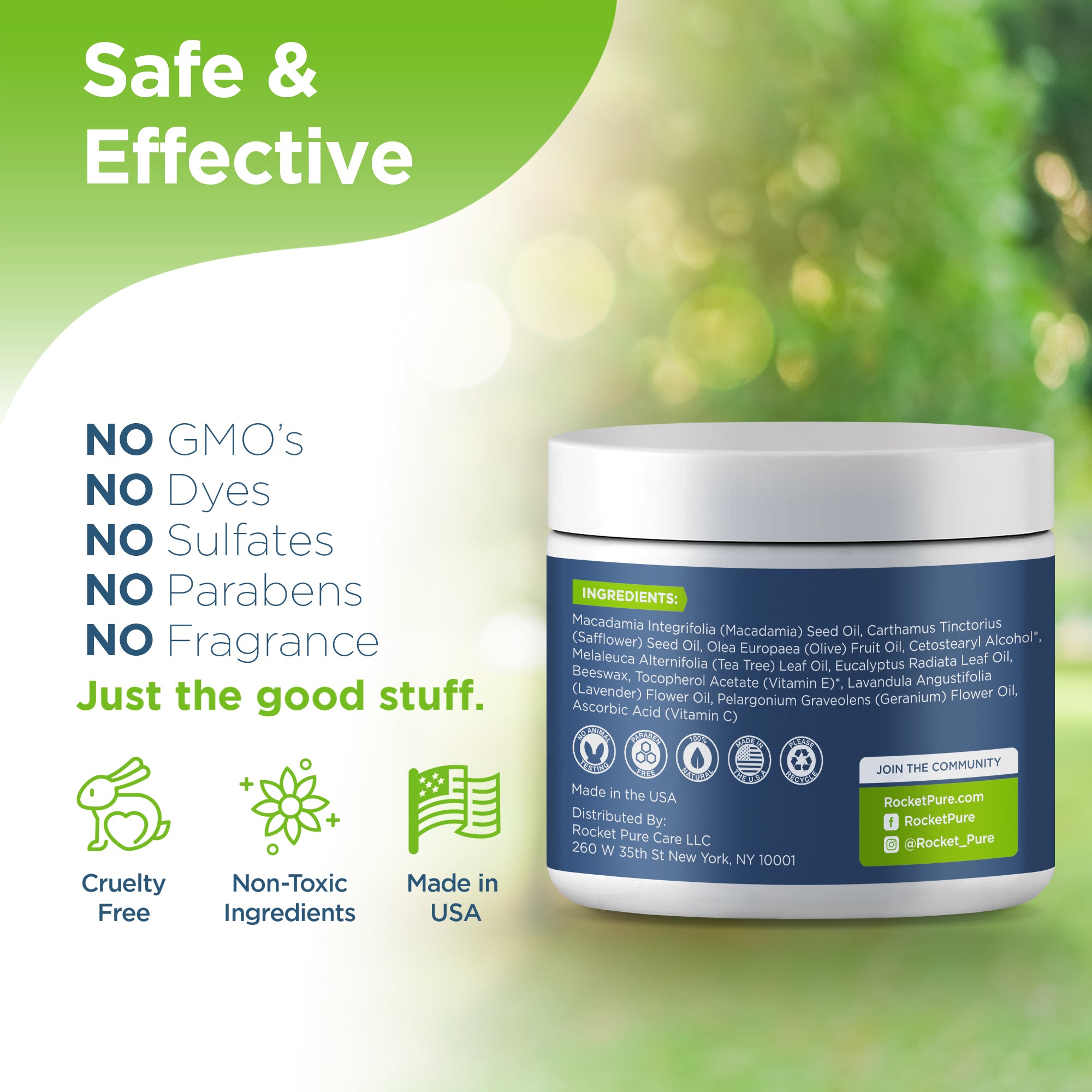 Natural Foot, Hand & Body Rescue Balm - Tea Tree – Rocket Pure